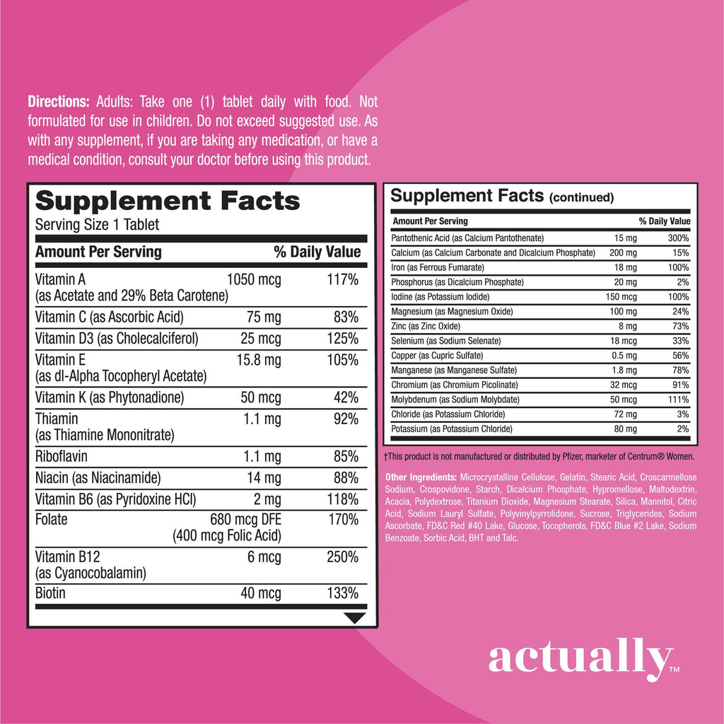 120-day supply of women's vitamins