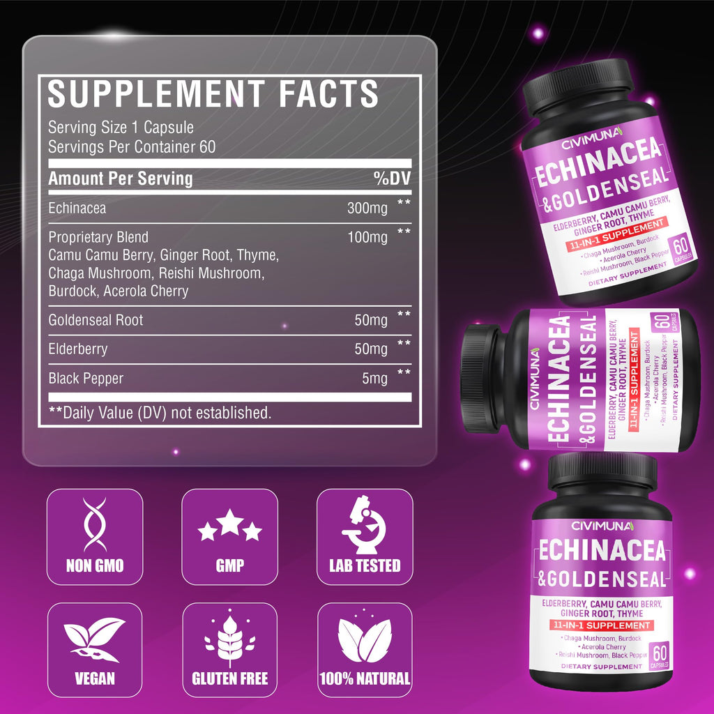 120 echinacea capsules for daily use