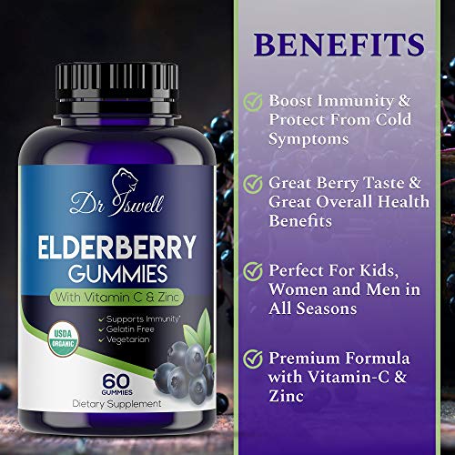 120 elderberry gummies for everyday health