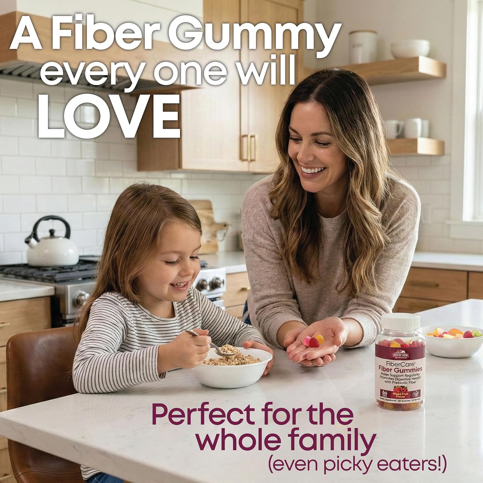 120 gummies for daily fiber intake