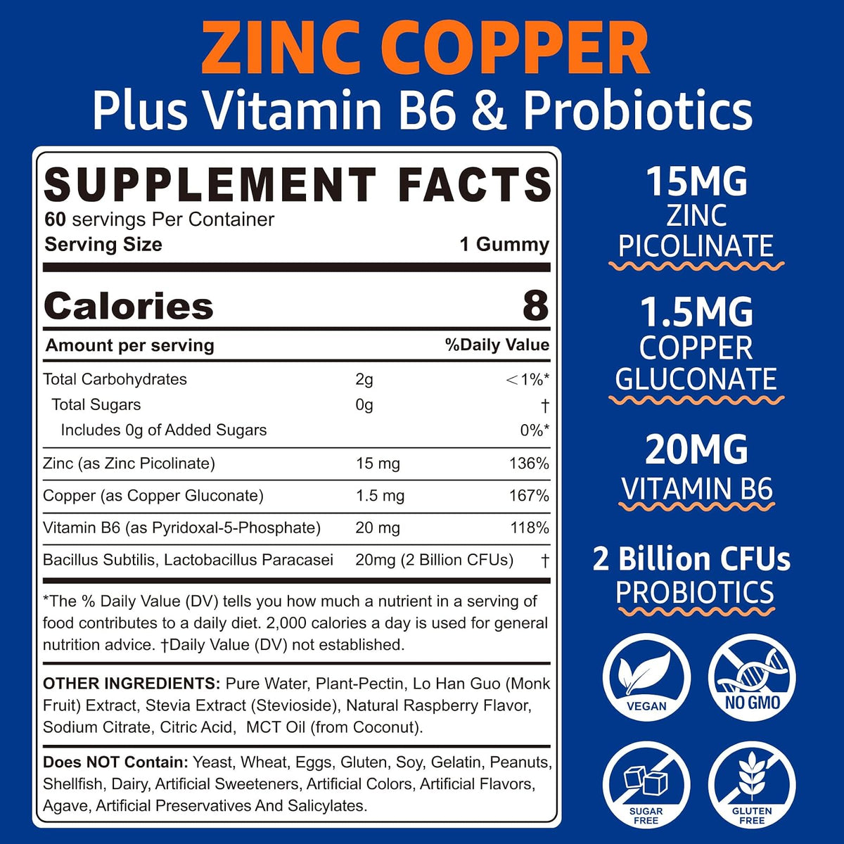 120 gummies with zinc and copper