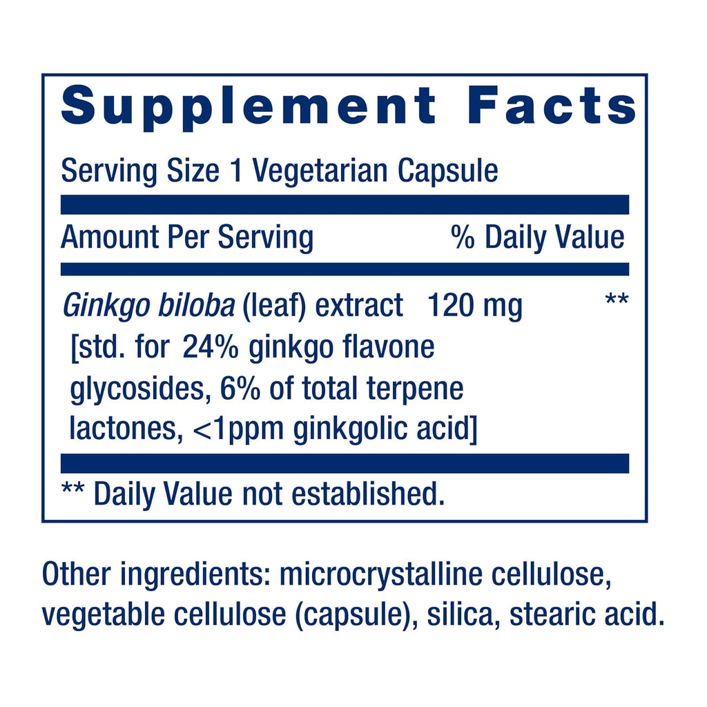 120 mg ginkgo biloba capsules for brain health