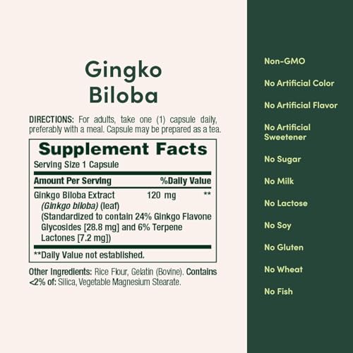 120 mg ginkgo biloba dietary supplement