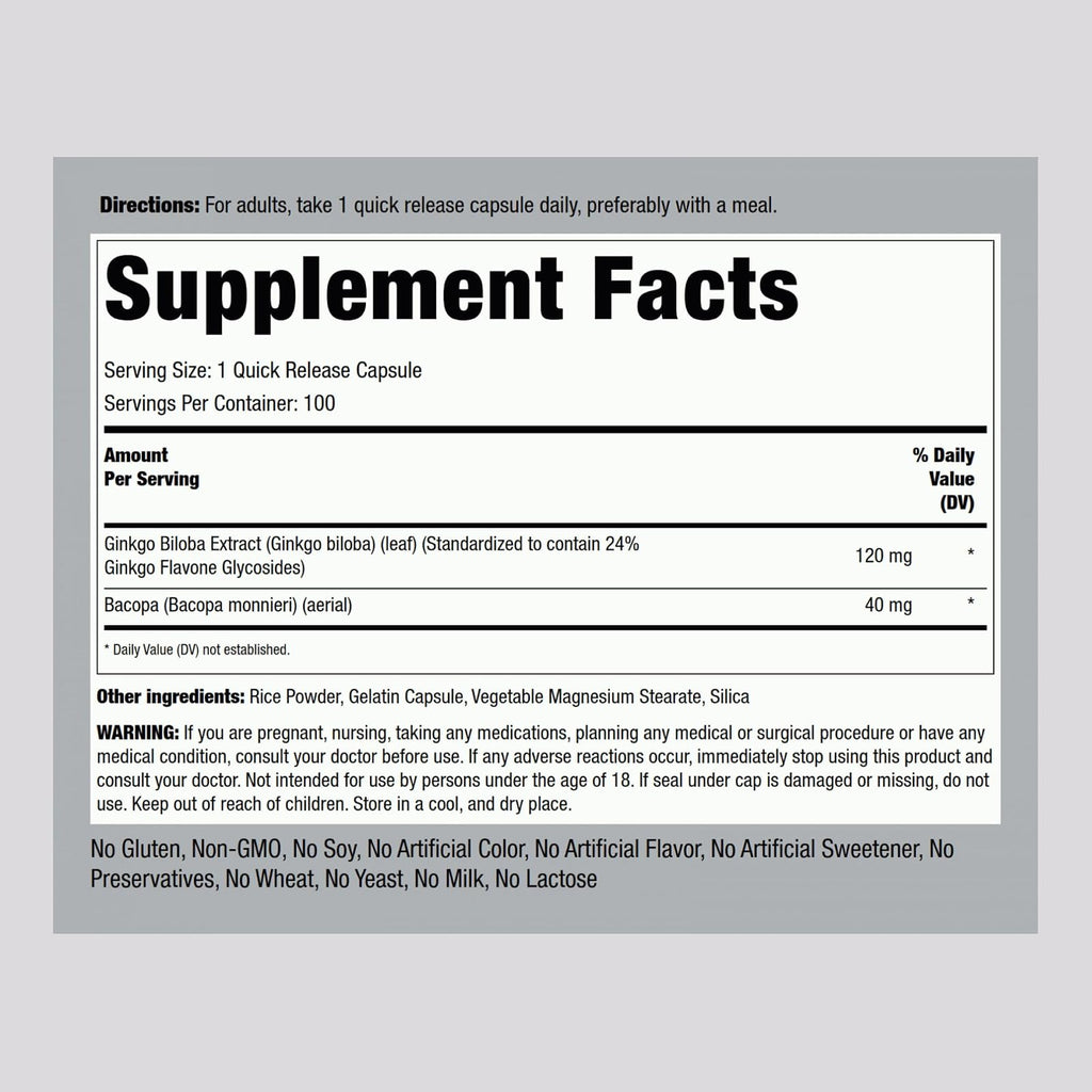 120 mg Ginkgo Biloba for memory
