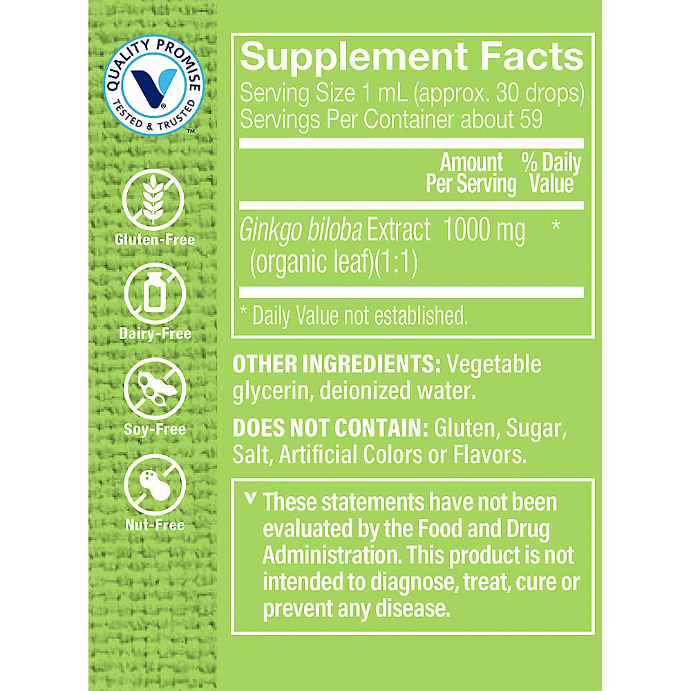 120 mg Ginkgo Biloba herbal supplement