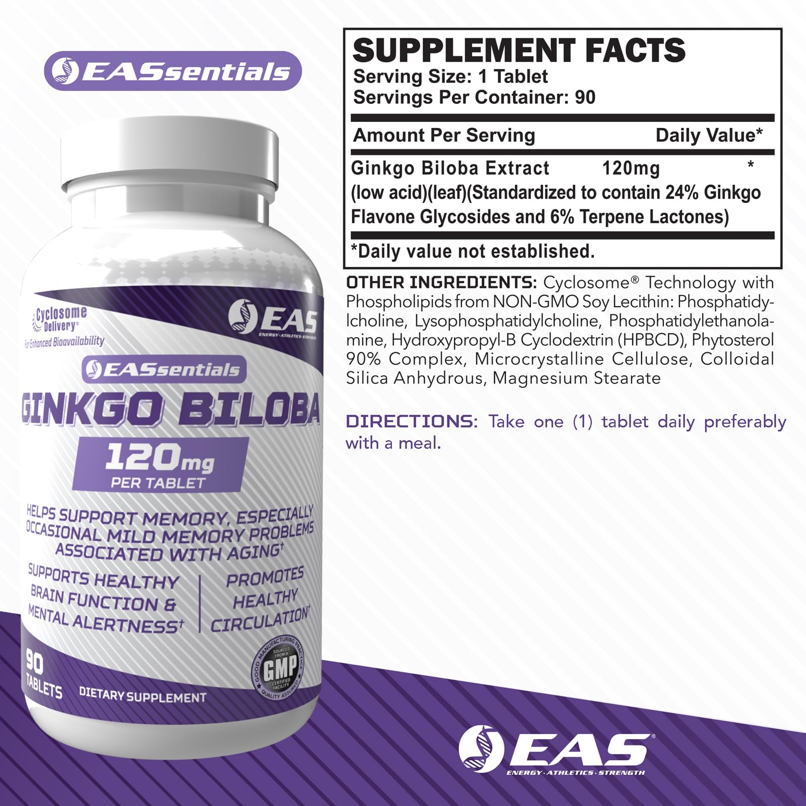 120 mg Ginkgo Biloba tablets