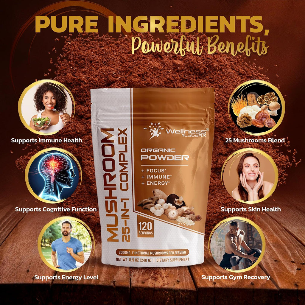120 servings of lion's mane powder