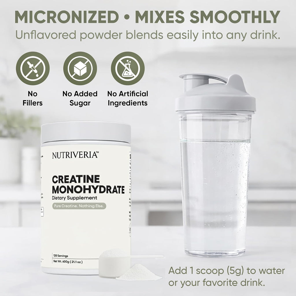 120 servings of pure creatine monohydrate