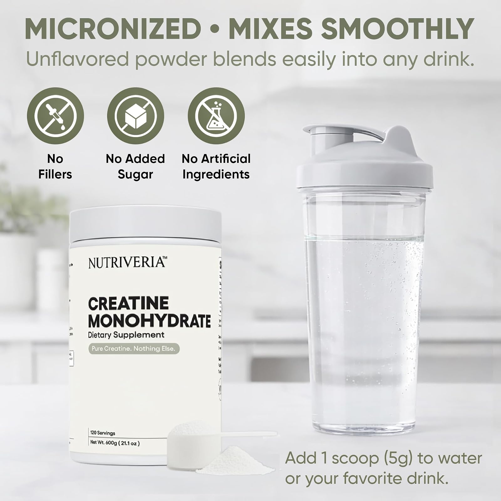 120 servings of pure creatine monohydrate