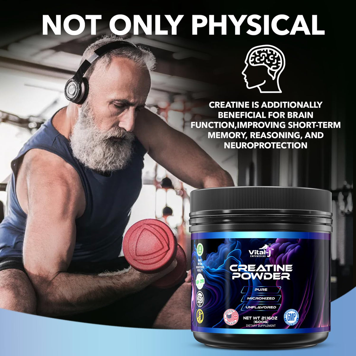 120 servings of pure creatine