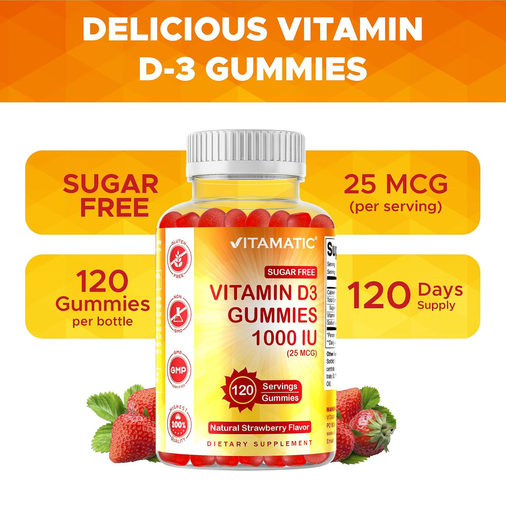 120 servings of Vitamin D3 gummies