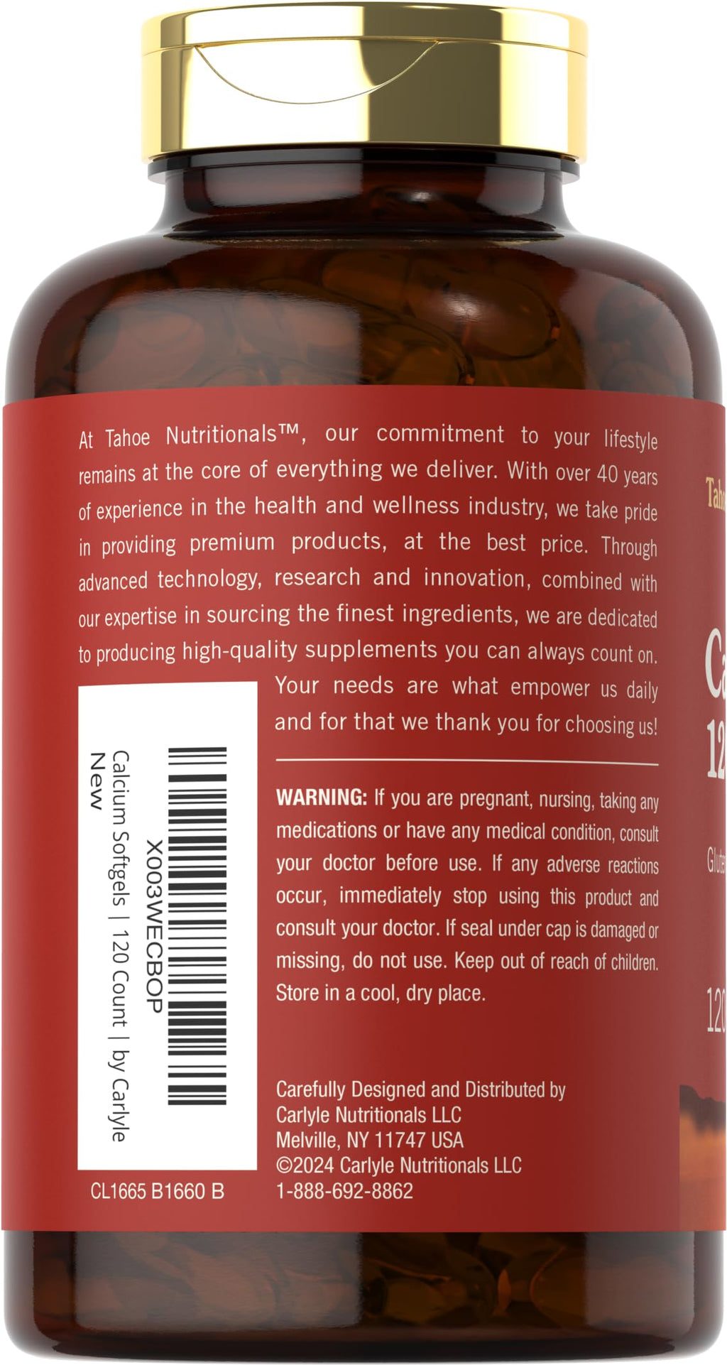 120 softgels for daily calcium intake