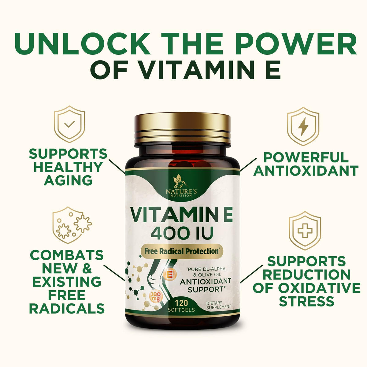 120 softgels for daily Vitamin E intake