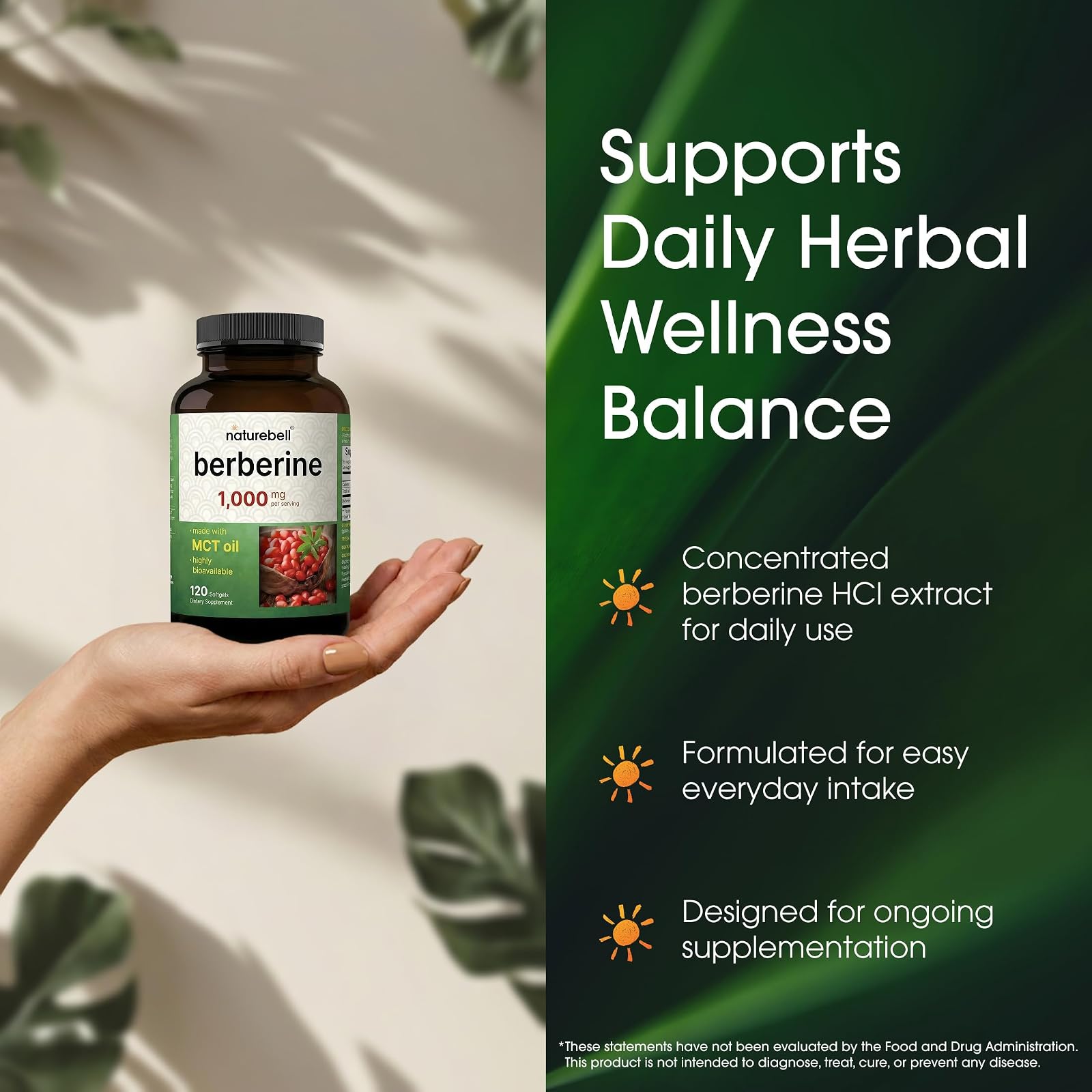 120 softgels of berberine extract