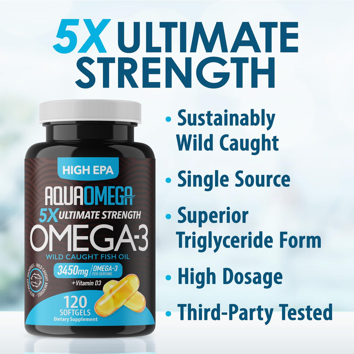 120 softgels of omega 3