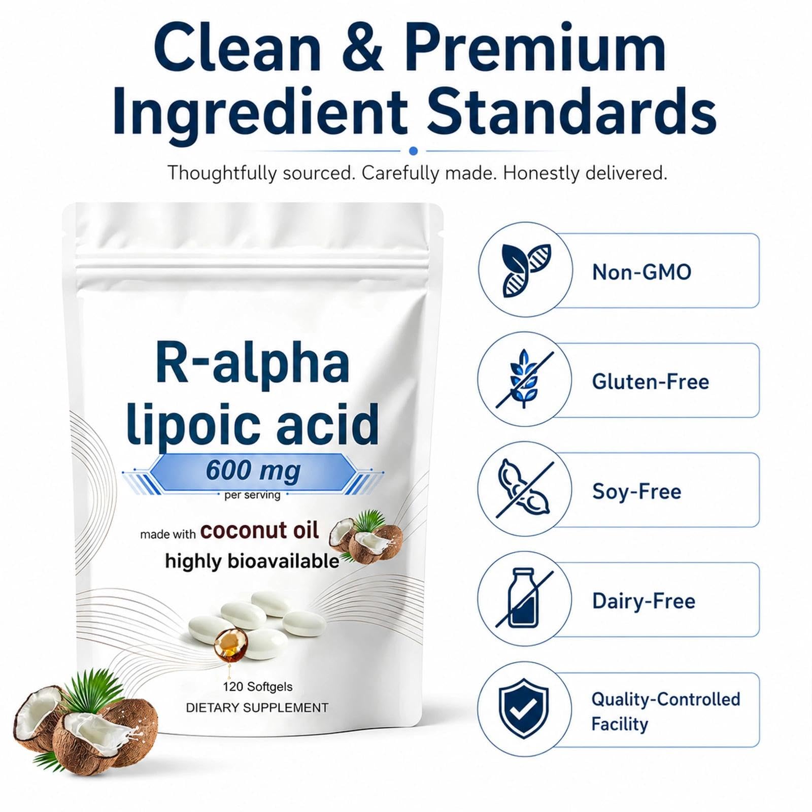 120 softgels of QVG Alpha Lipoic