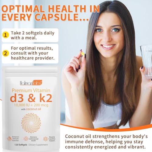 120 softgels of Vitamin D3 K2