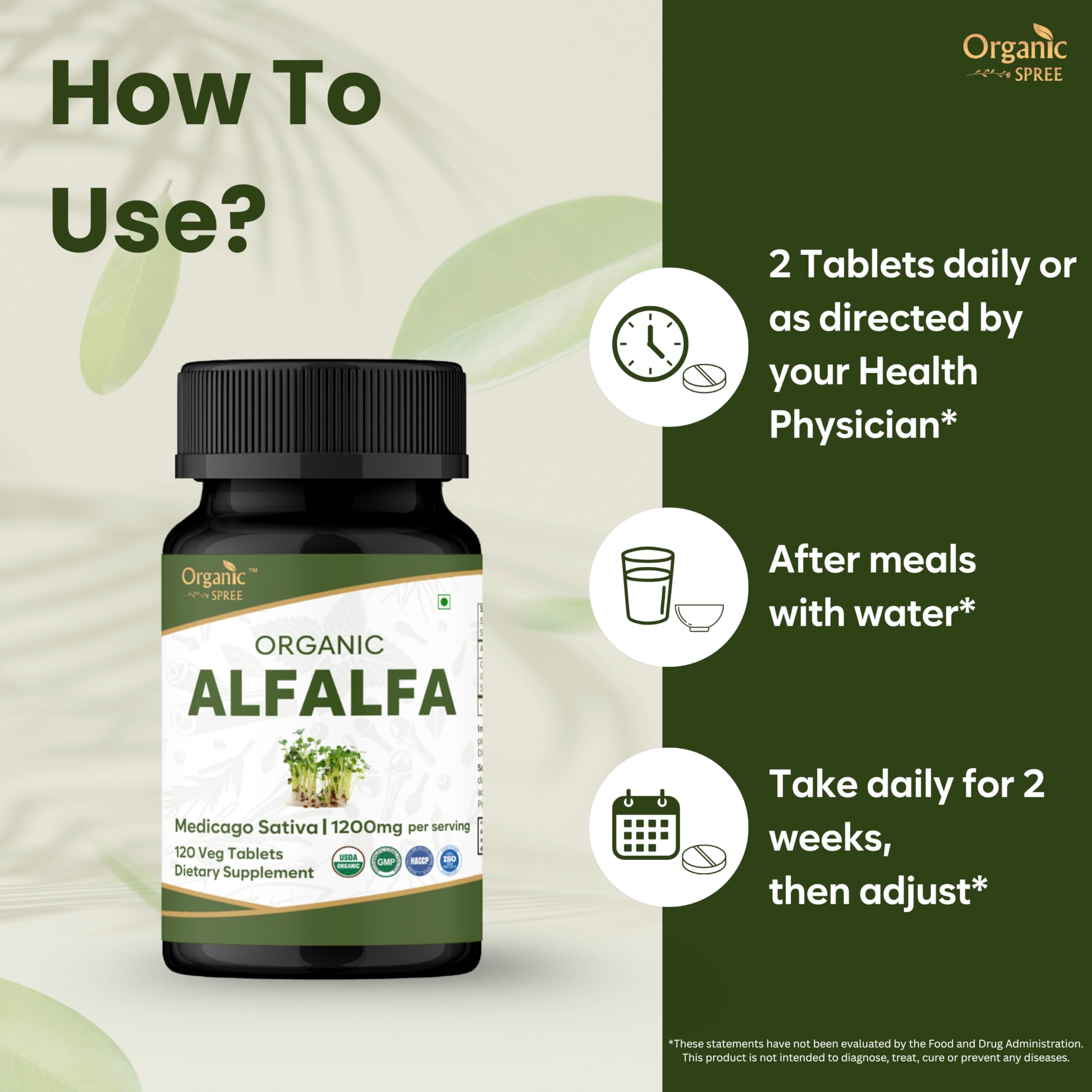 120 tablets of alfalfa complex