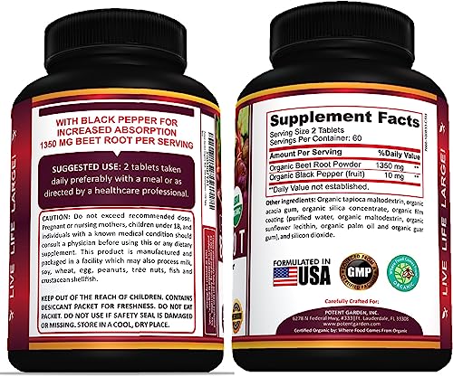 120 tablets of beet root