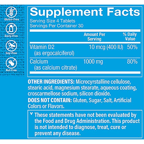 120 tablets of calcium citrate