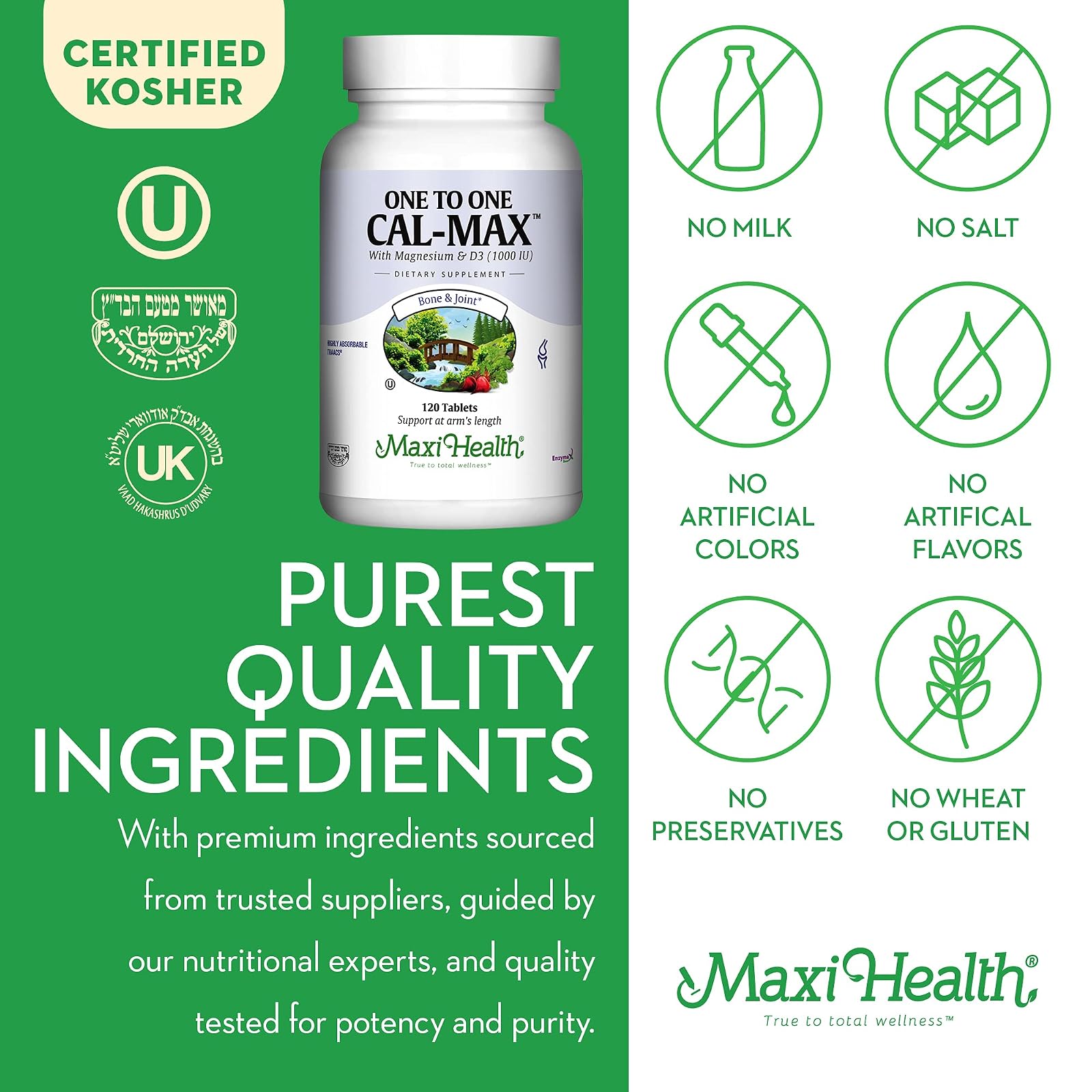 120 tablets of calcium for overall wellness
