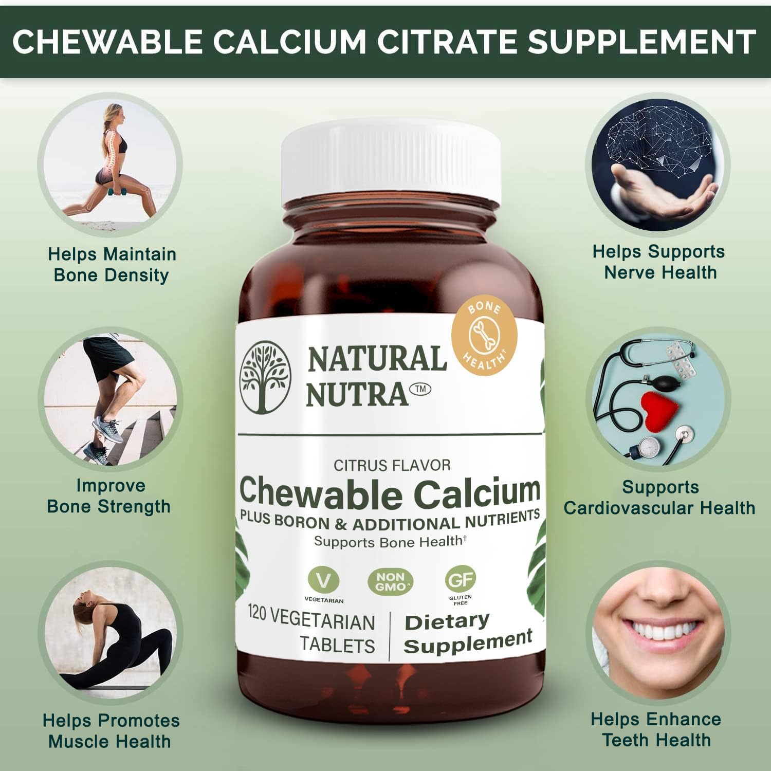 120 tablets of calcium supplement