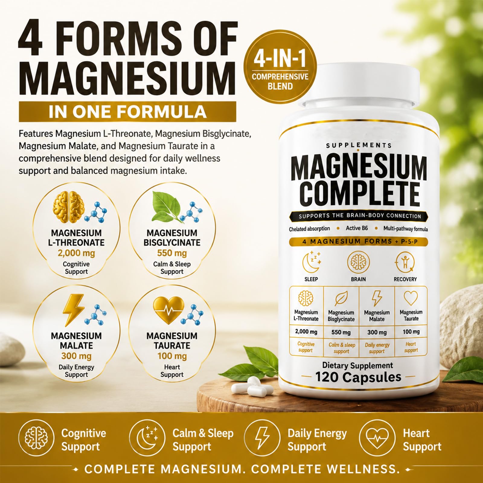 120 tablets of essential magnesium