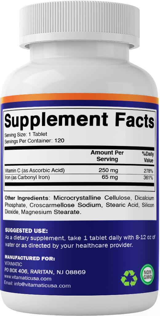 120 tablets of iron support