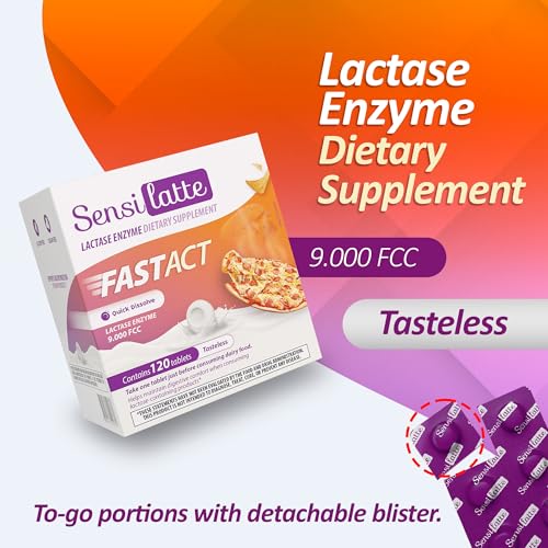 120 tablets of lactase enzyme