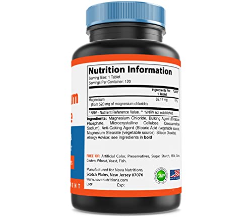 120 tablets of magnesium chloride