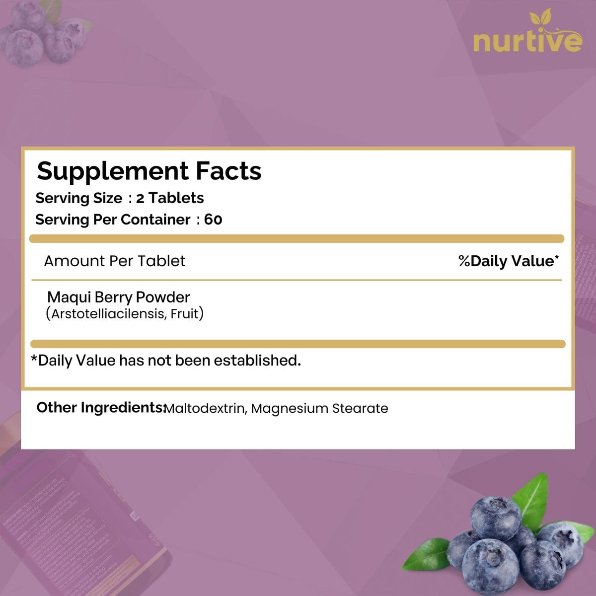 120 tablets of Maqui Berry goodness