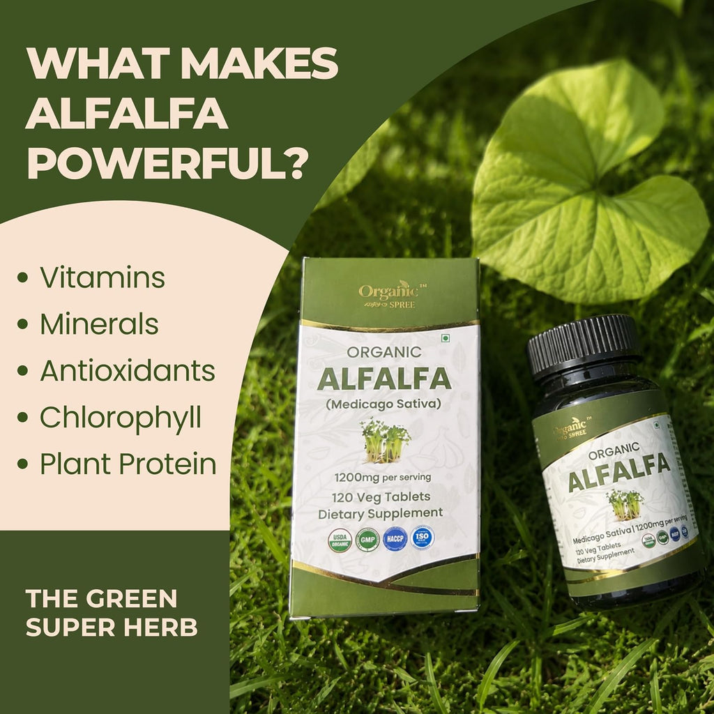 120 tablets of organic alfalfa