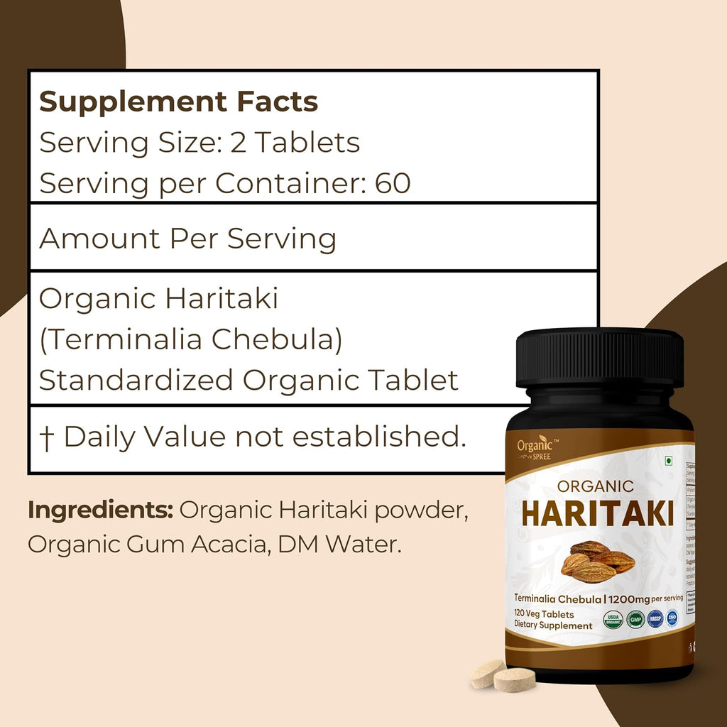 120 tablets of pure haritaki extract