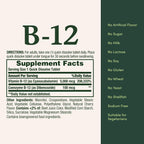 120 tablets of vitamin B12 for daily use