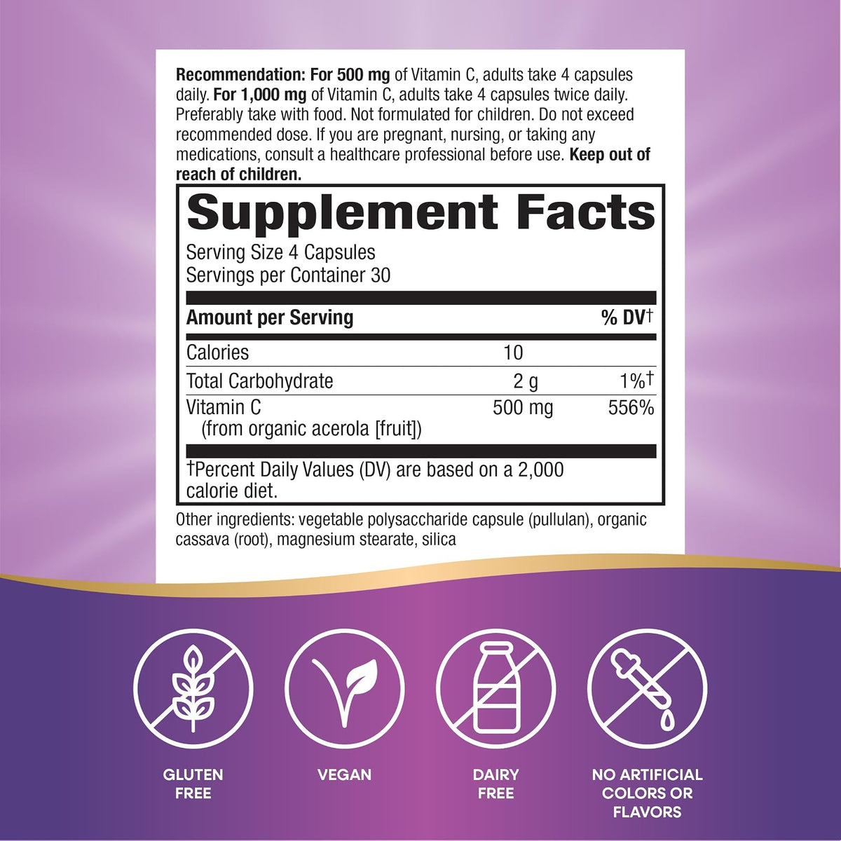 120 tablets of vitamin C