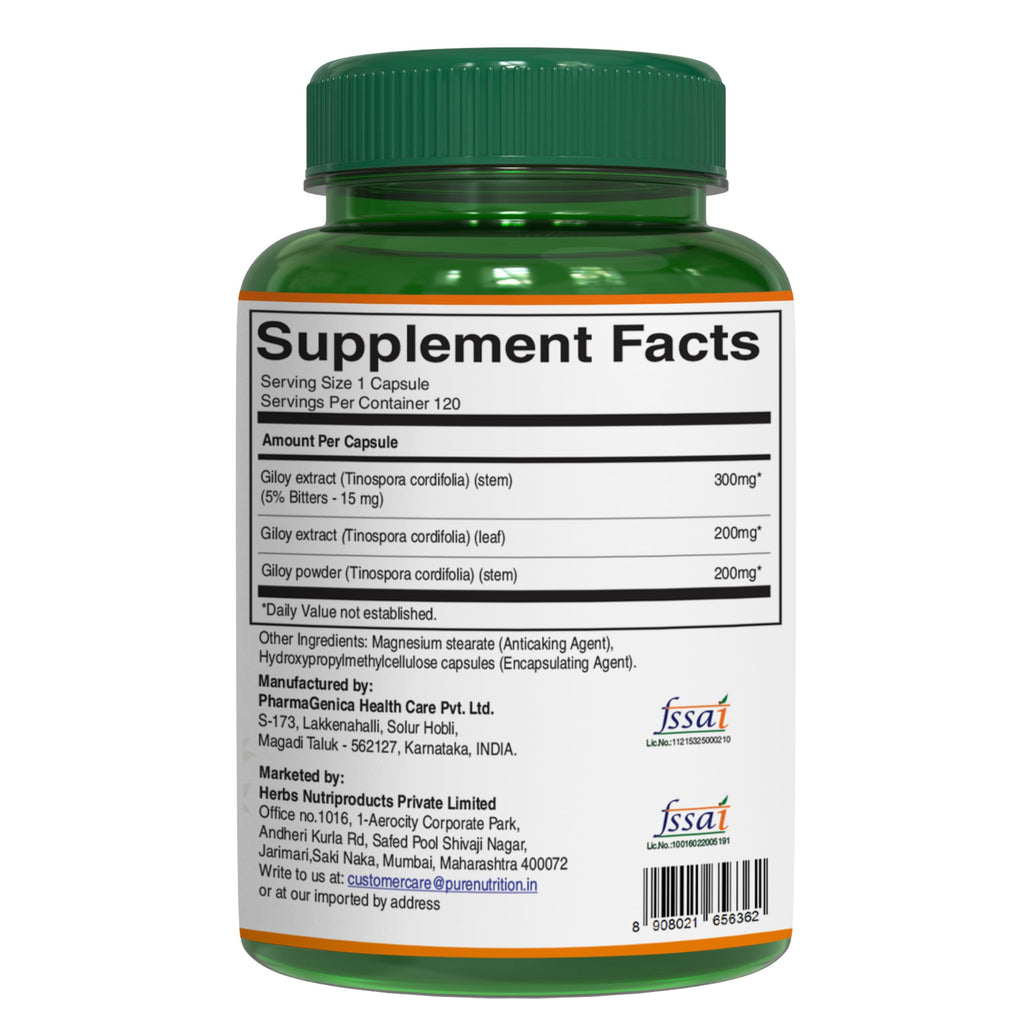120 vegan capsules of giloy