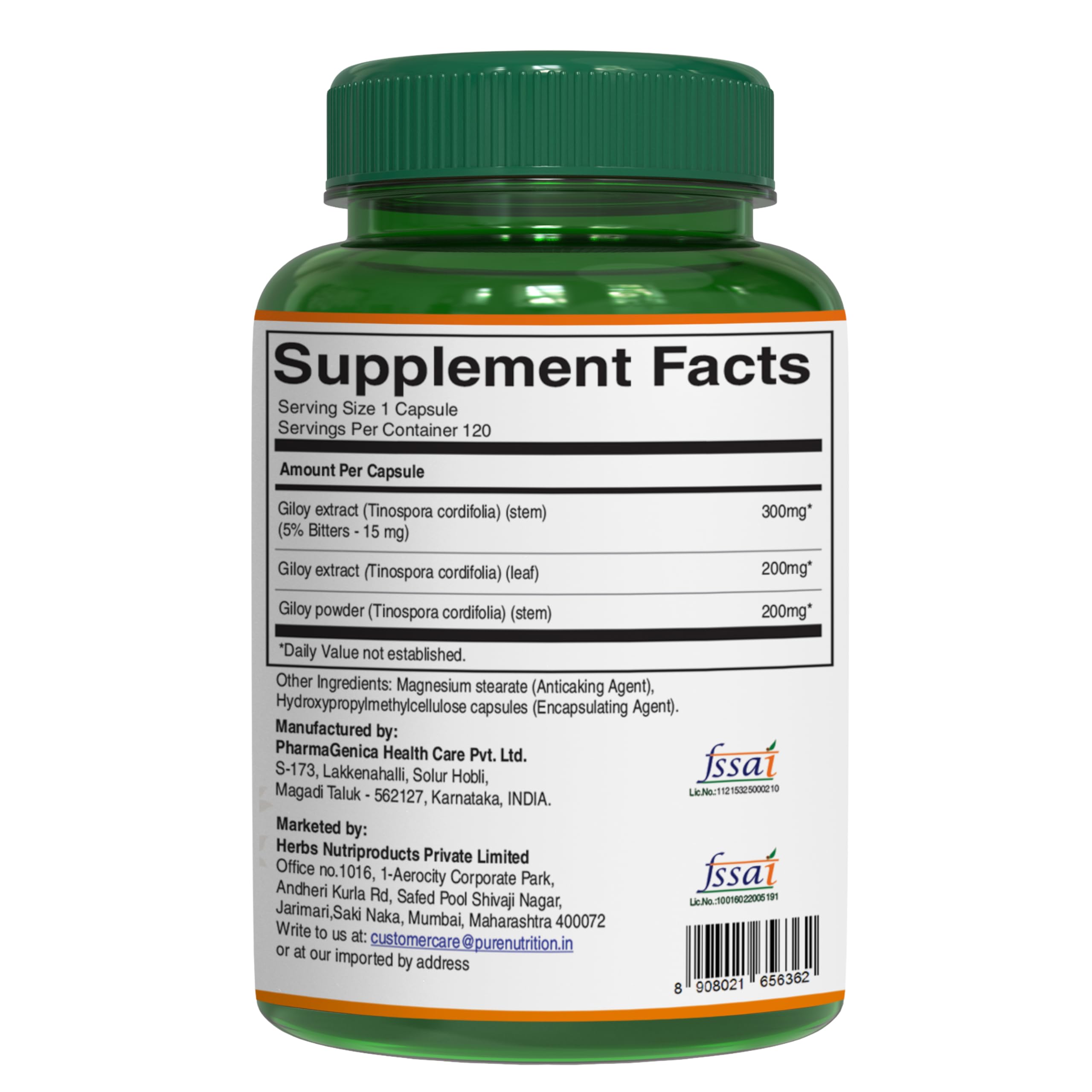 120 vegan capsules of giloy
