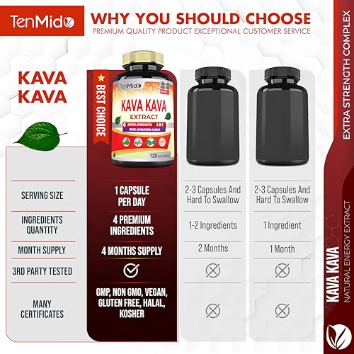 120 vegan capsules of kava kava