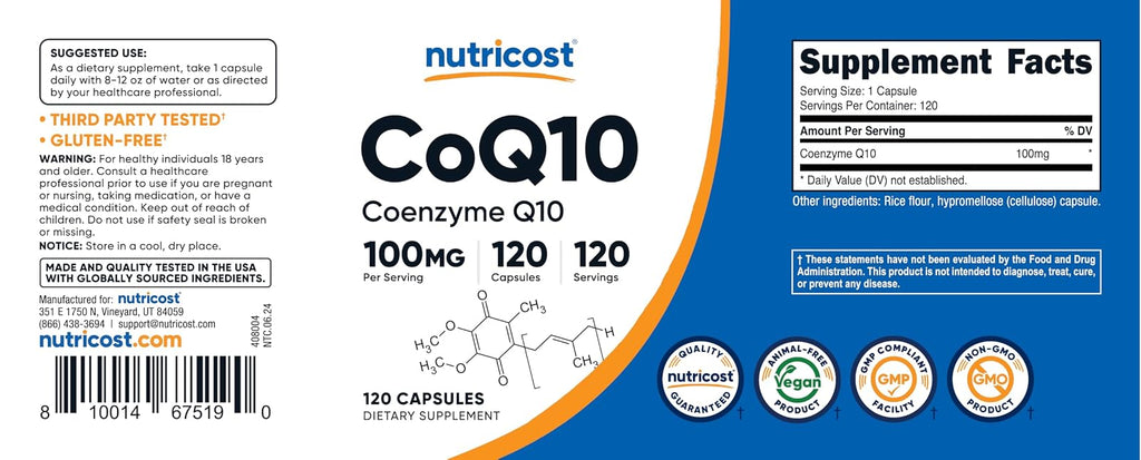 120 vegetarian capsules of CoQ10