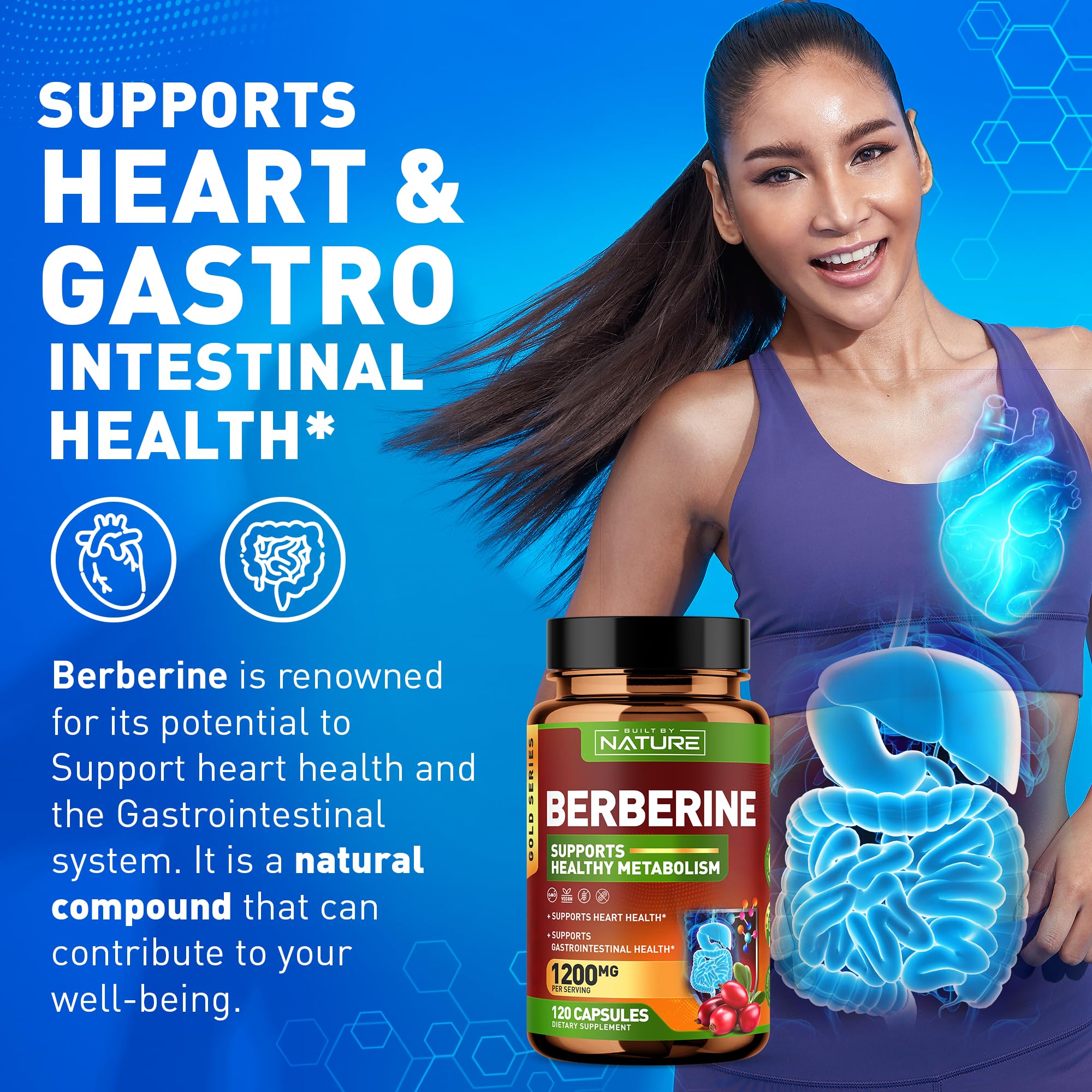 120 veggie capsules of berberine