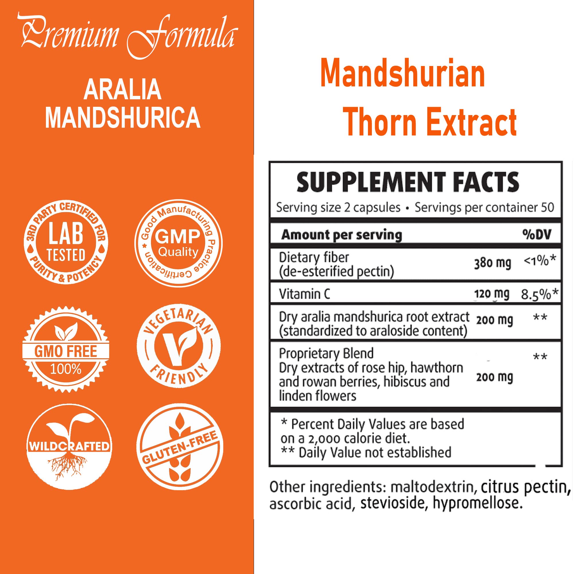 120 veggie capsules of hawthorn blend