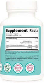 1200 mcg folate for daily nutrition