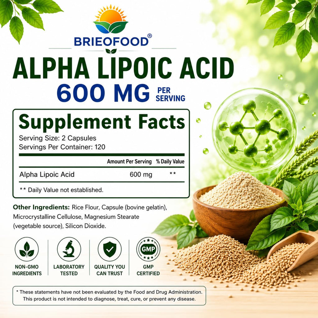 1200 mg alpha lipoic acid supplement