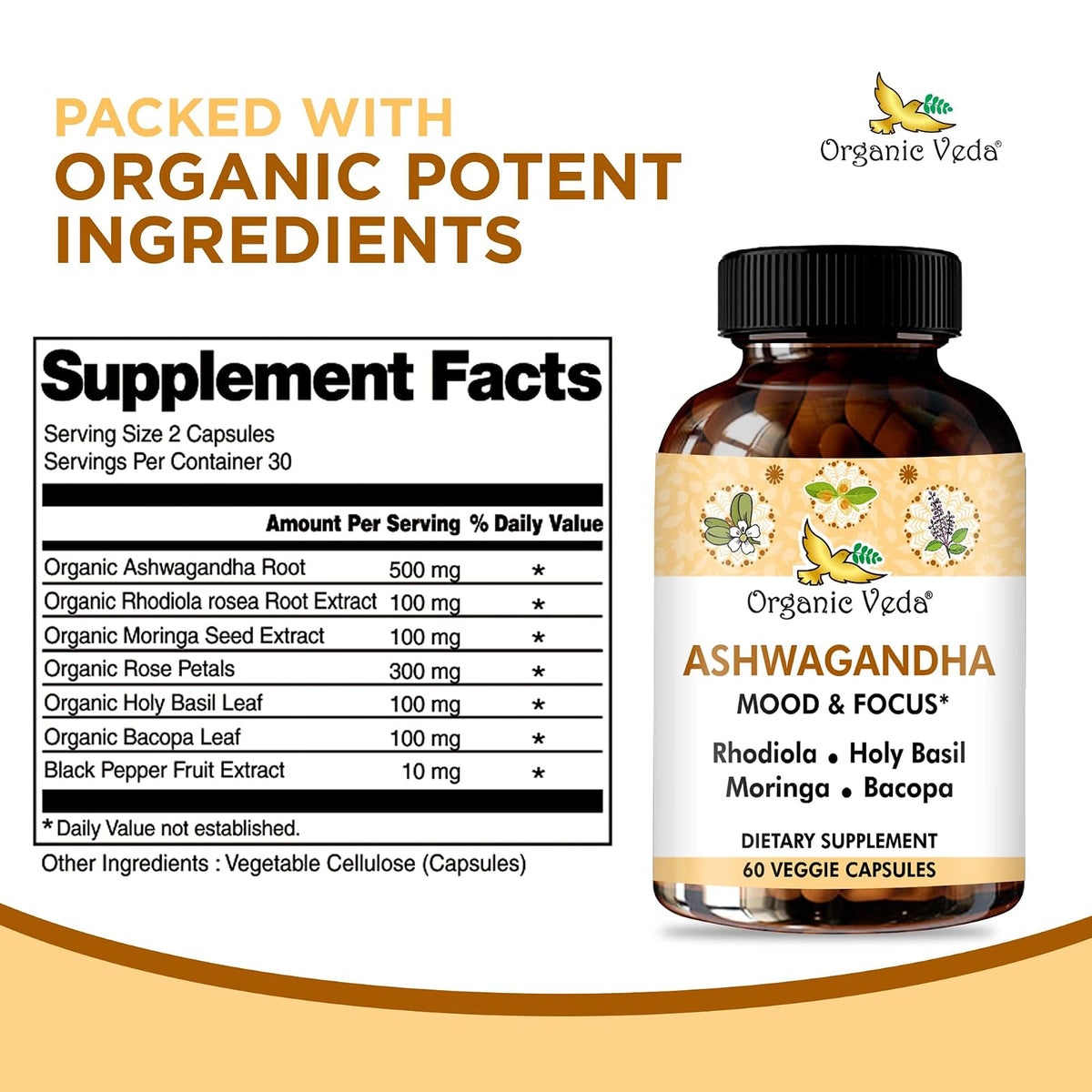 1200 mg Ashwagandha for stress relief