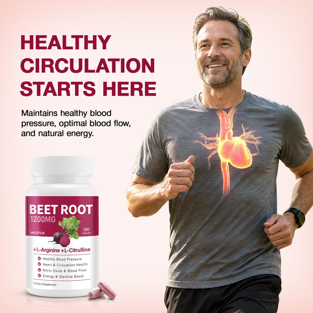 1200 mg beet root endurance supplement
