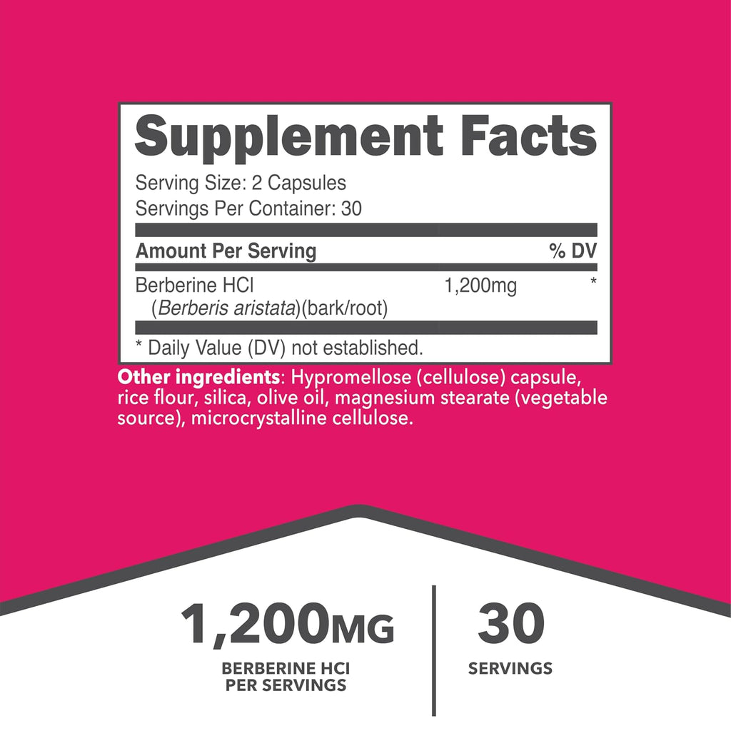 1200 mg Berberine capsules for wellness