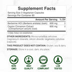 1200 mg Berberine capsules for wellness
