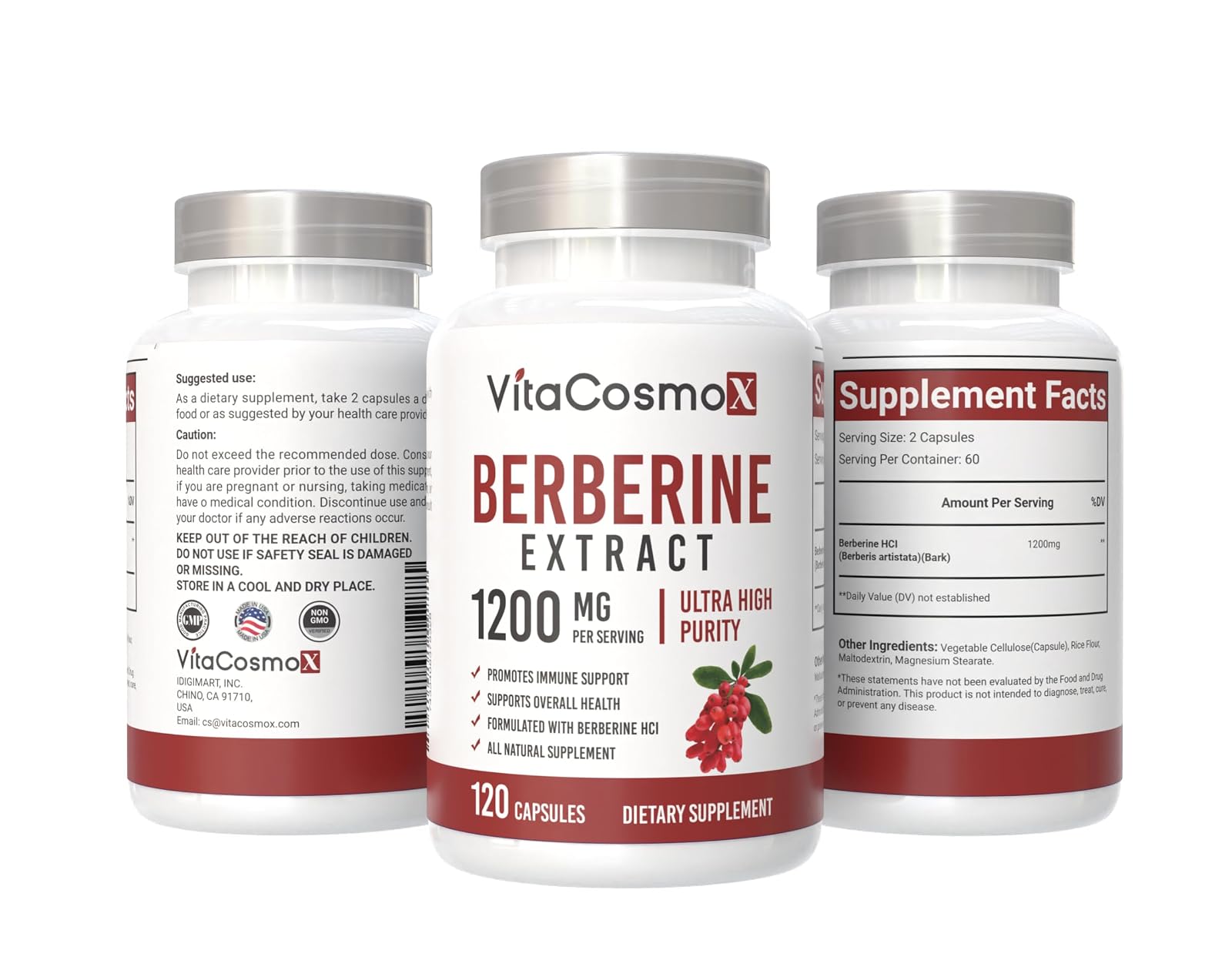 1200 mg Berberine for health