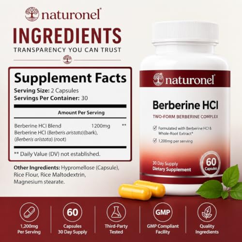 1200 mg Berberine HCl benefits