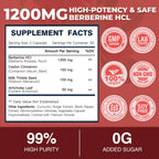 1200 mg Berberine health supplement